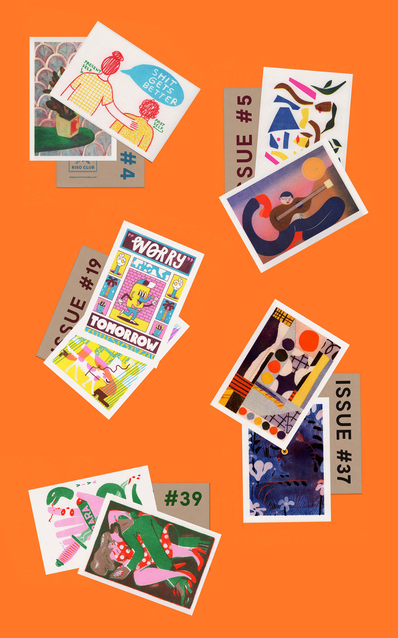 PEN PALS: Lucky Dip! - 3 Pack RISO CLUB Issues (12 postcards) – RISOTTO